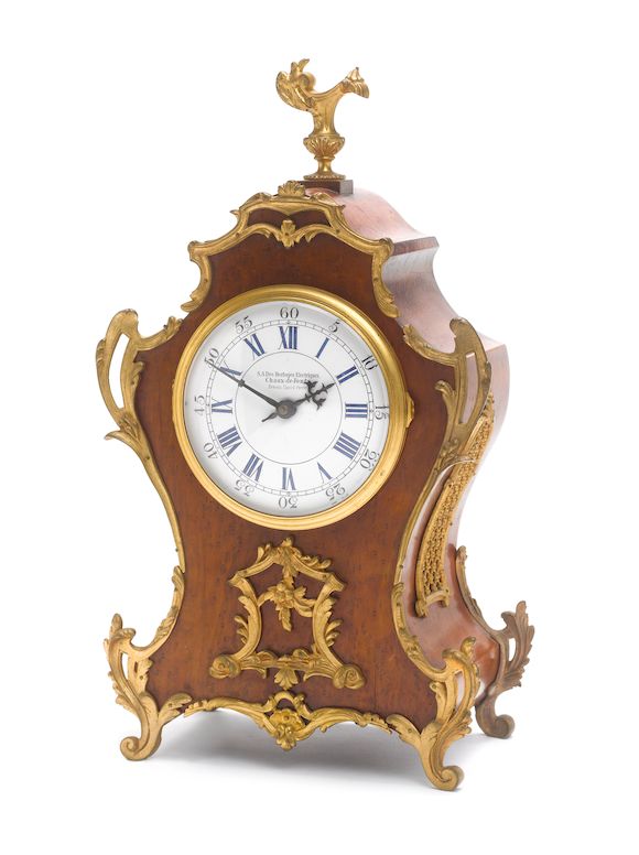 Bonhams : A rare turn of the 20th century Swiss electric mantel clock S ...