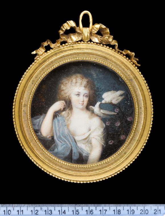Bonhams : Pierre Adolphe Hall (Swedish, 1739-1793) A Lady, wearing ...