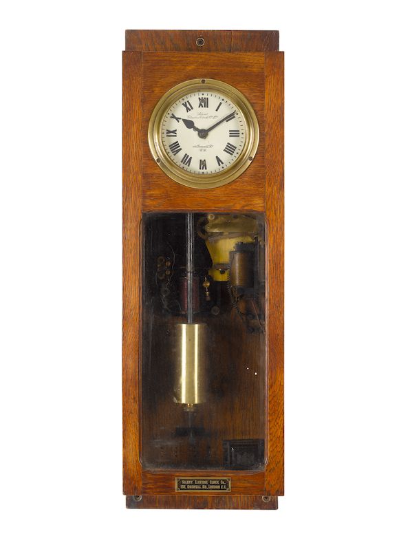 Bonhams : An early 20th century oak electrical master clock Silent ...