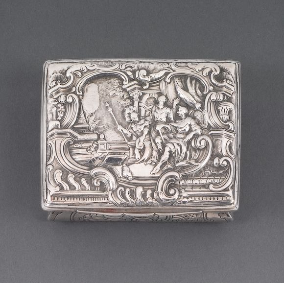 Bonhams : A 19th century silver snuff box, probably South African or ...