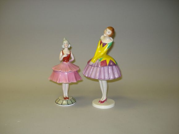 Bonhams : Two standing Lady powder puffs 2