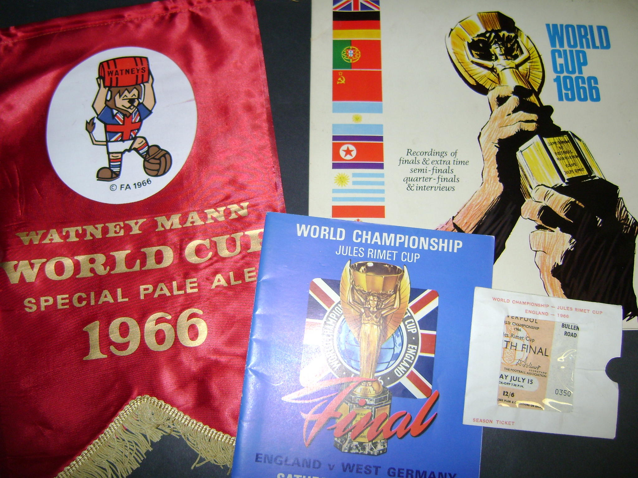1966 World Cup, Watney Mann Pennant - auctions & price archive