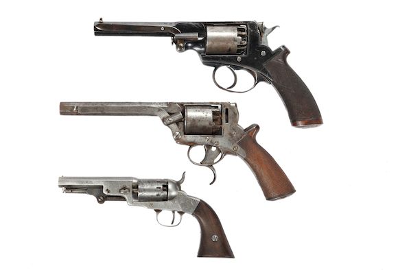 Bonhams : A Percussion 54 Bore Five-Shot Third Model Tranter Revolver
