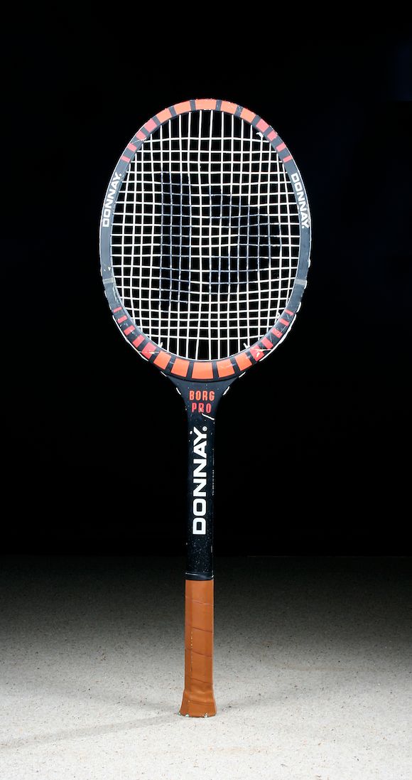 Bonhams : Large Bjorn Borg hand signed tennis racket