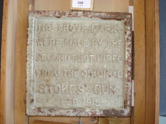 Bonhams : A Cast Iron Plaque Commemorating The Second Shot Fired From ...