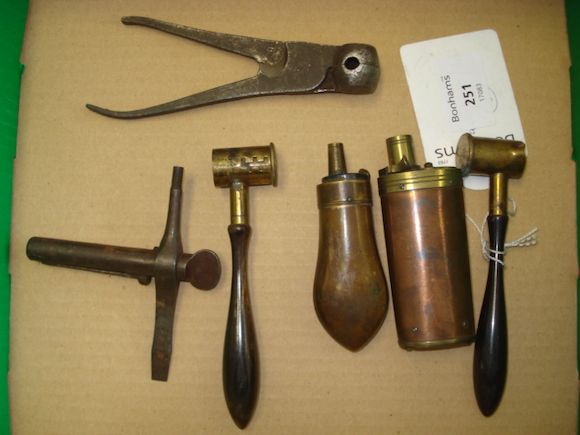 Bonhams : A Copper Three-Way Powder Flask