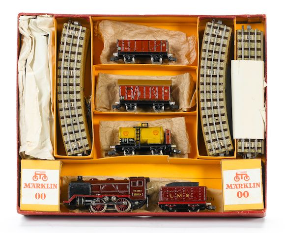 Bonhams : Marklin (pre-war) R700 LMS goods train set