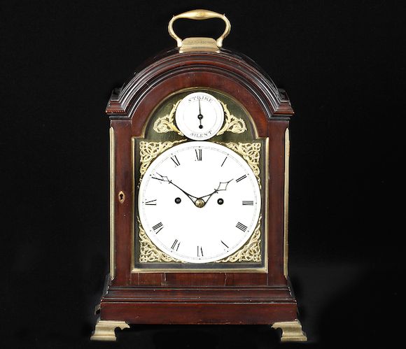 Bonhams : Hayley and Milner, London : An ebonised bracket clock.