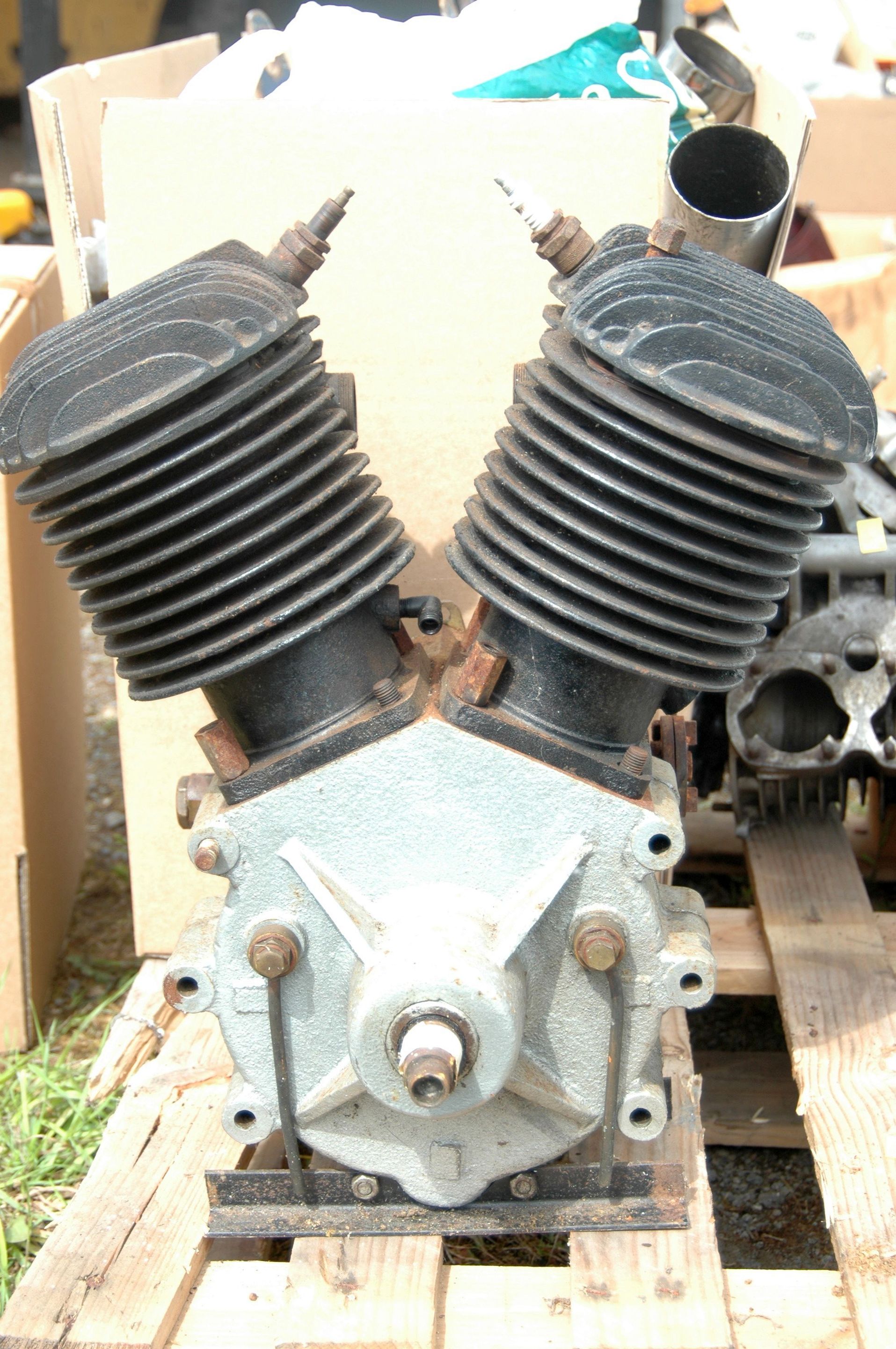 Bonhams Cars : An industrial V-Twin SV engine,