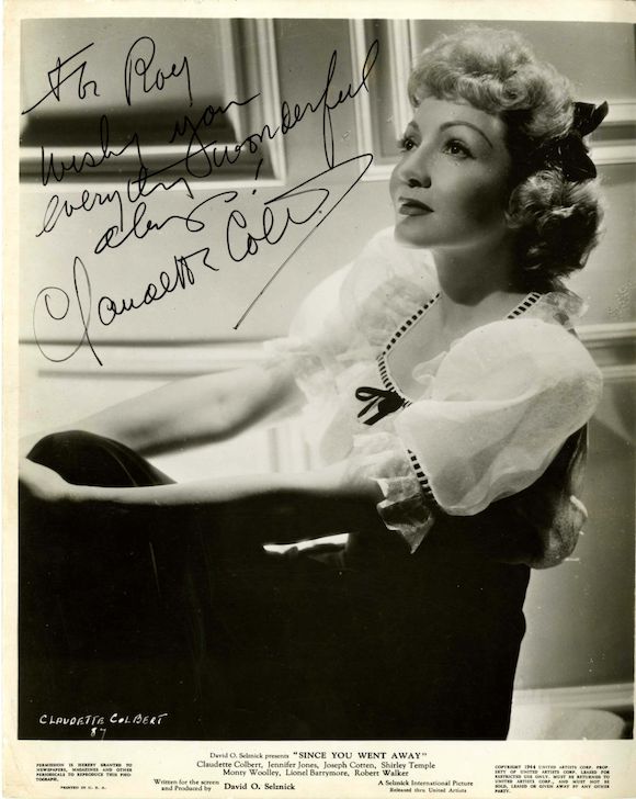 Bonhams : Five autographed promotional photographs of Claudette Colbert 5