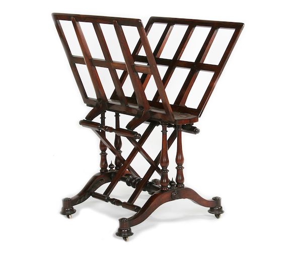 Bonhams : A William IV rosewood folio stand