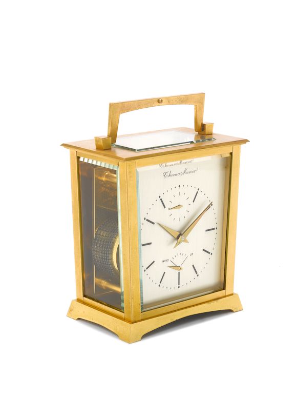 Bonhams : A good late 20th century gilt brass carriage clock with ...