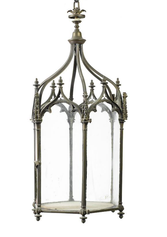 Bonhams An Early 19th Century Gilt Brass Hall Lantern In The Gothic Style