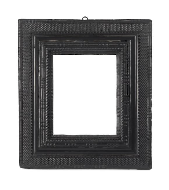 Bonhams : A Dutch 17th Century ebonised ripple moulding frame