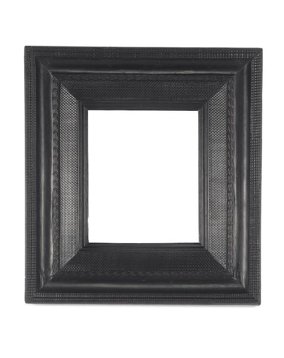 Bonhams : A Dutch 17th Century ebonised rippled moulding frame