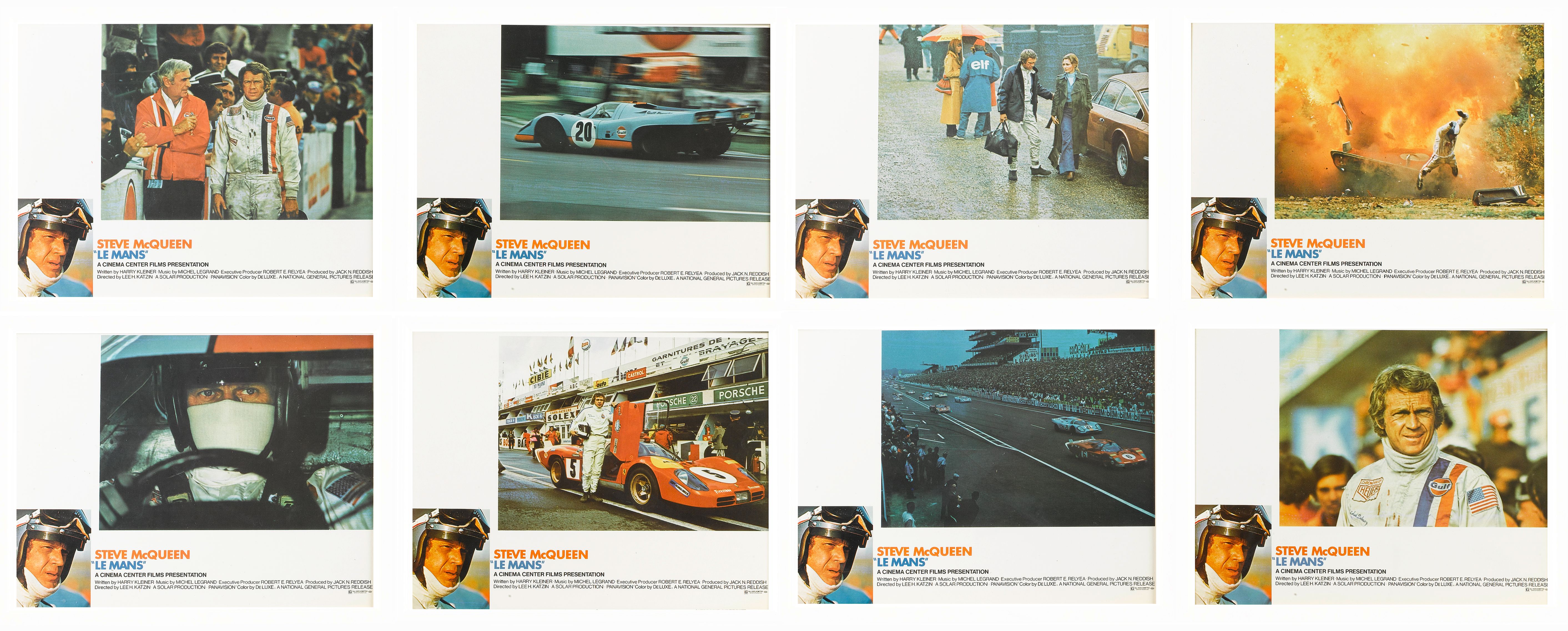 Bonhams Cars : A set of eight Steve McQueen 'Le Mans' film Lobby cards,