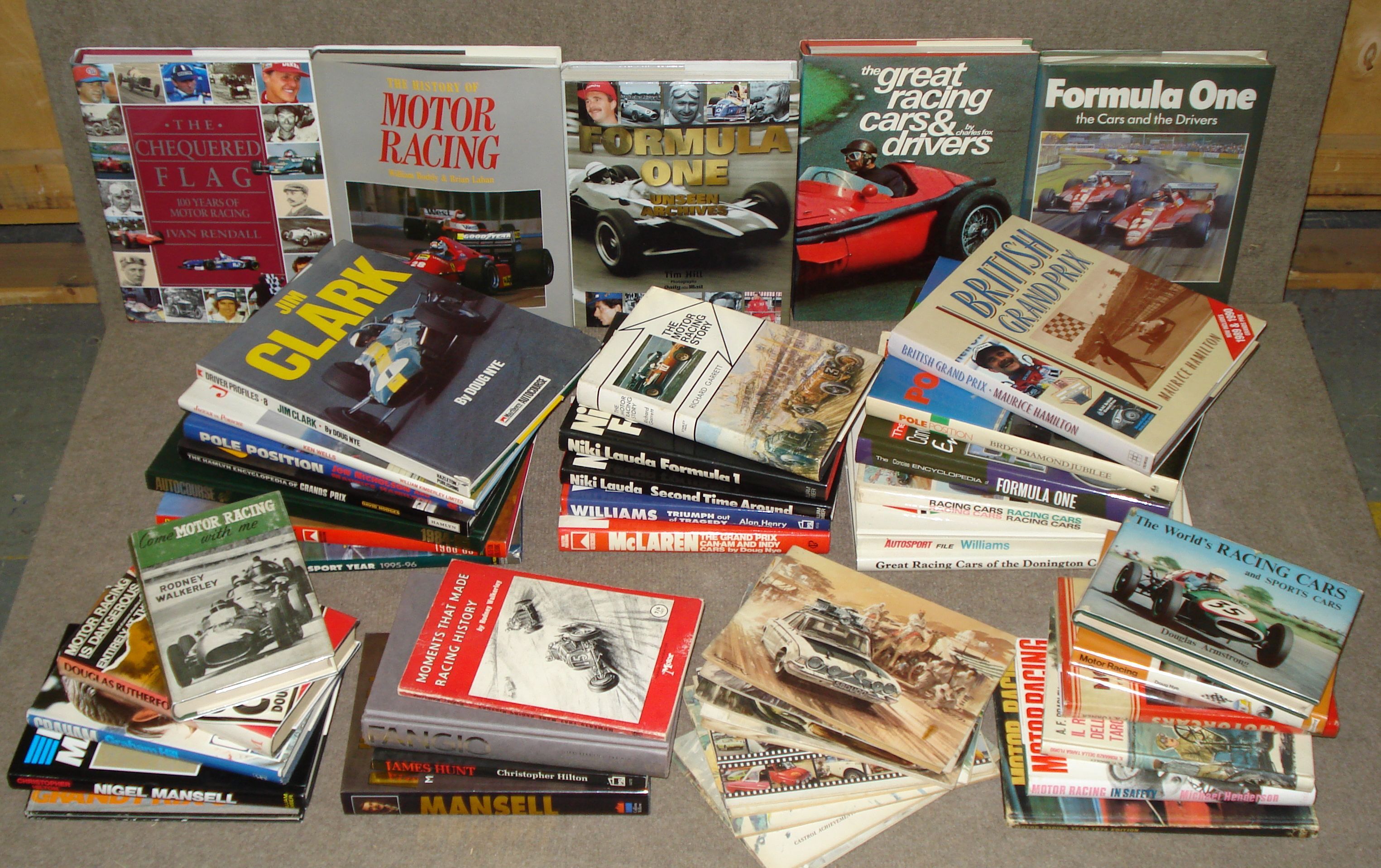 Bonhams Cars : A quantity of Grand Prix and motor racing books,