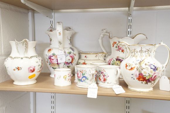 Bonhams : A collection of Staffordshire bone china floral decorated ...