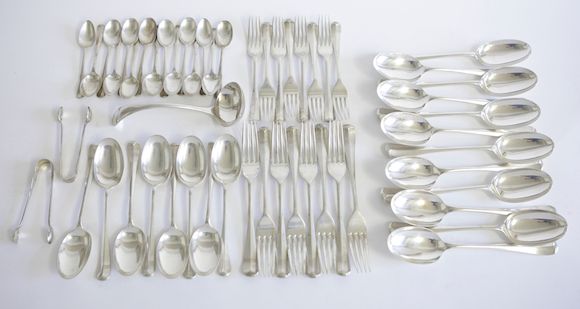 Bonhams : A part canteen mainly by H.Atkins, Sheffield 1931