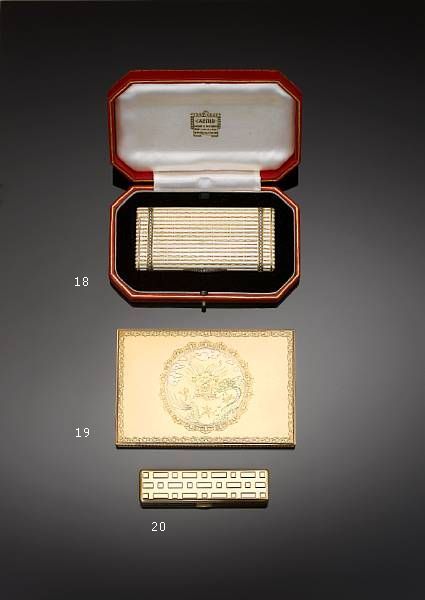Bonhams : A French vari-coloured gold cigarette case, maker's mark Z L ...