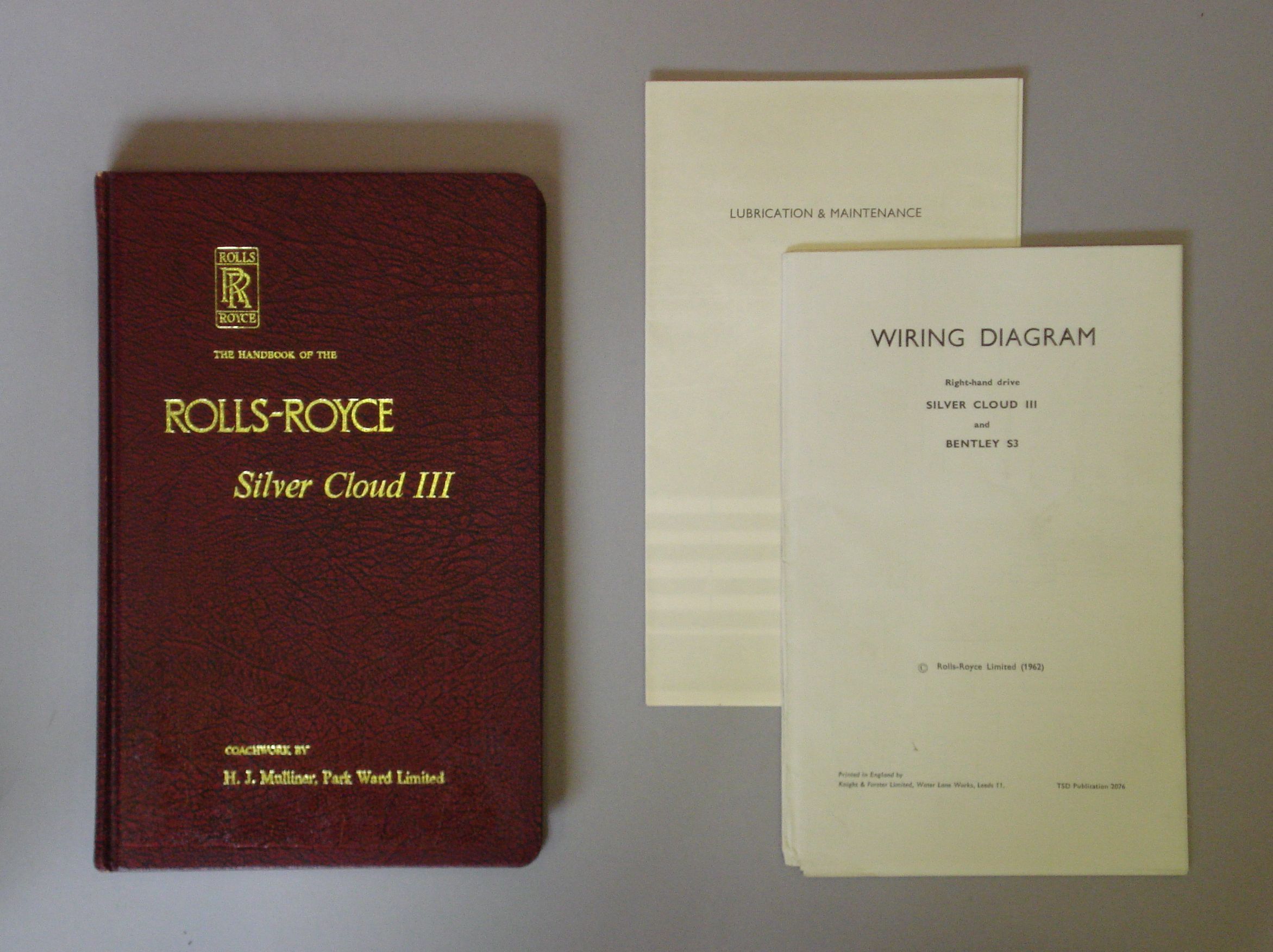 Bonhams Cars : A scarce limited production handbook for the Rolls-Royce ...