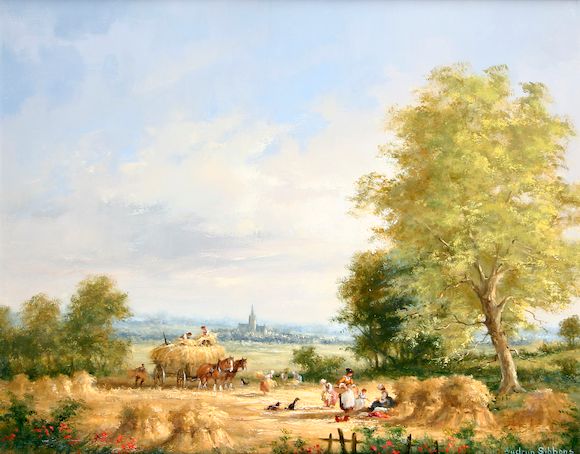 Bonhams : Gudrun Barbara Sibbons (German, born 1925) 'Harvest Time',