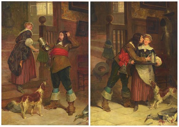 Bonhams : Henry Gillard Glindoni (British, 1852-1913) Attack; Defeated