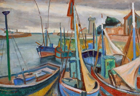Bonhams : Roland Mascart (French, born 1909) Marine, Sables d'Olonne