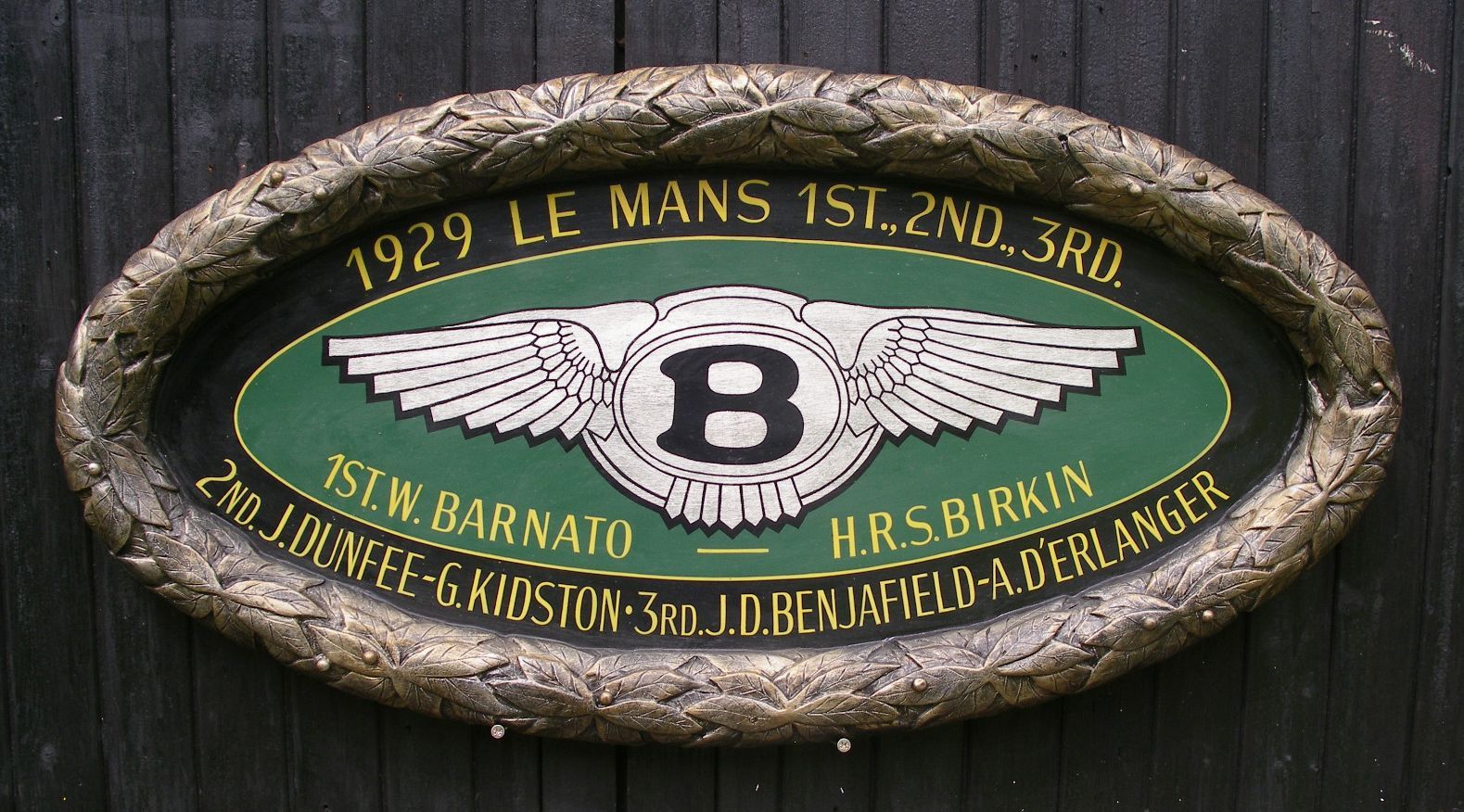 Bonhams Cars : A hand-painted 'Bentley at Le Mans 1929' commemorative ...