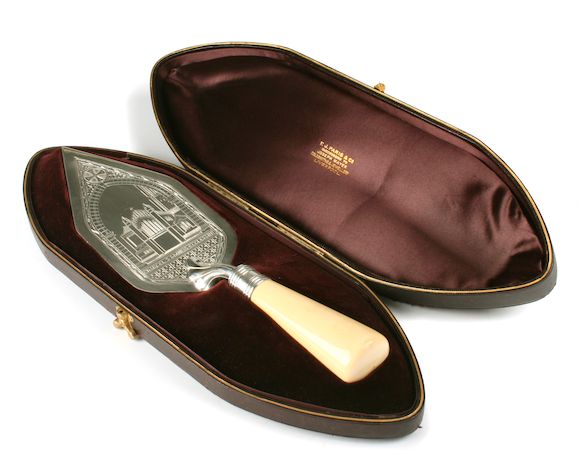 Bonhams : A Victorian presentation trowel, cased by H. Atkins ...