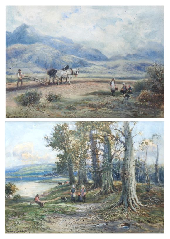 Bonhams : William Manners (British, 1860-1930) 'Ploughing in the Fells ...