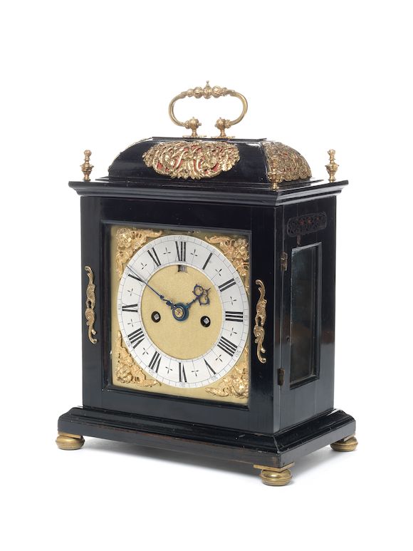 Bonhams : An early 18th century ebonised bracket clock with countwheel ...