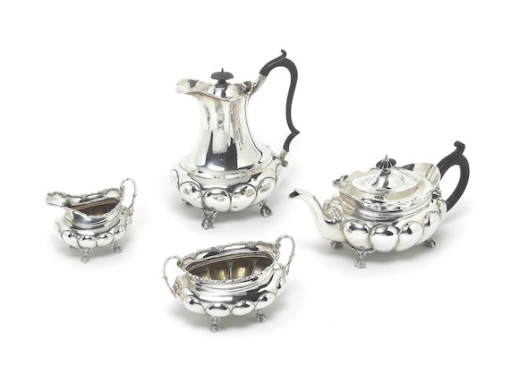 Bonhams : An Edwardian matching silver four-piece tea service maker's ...