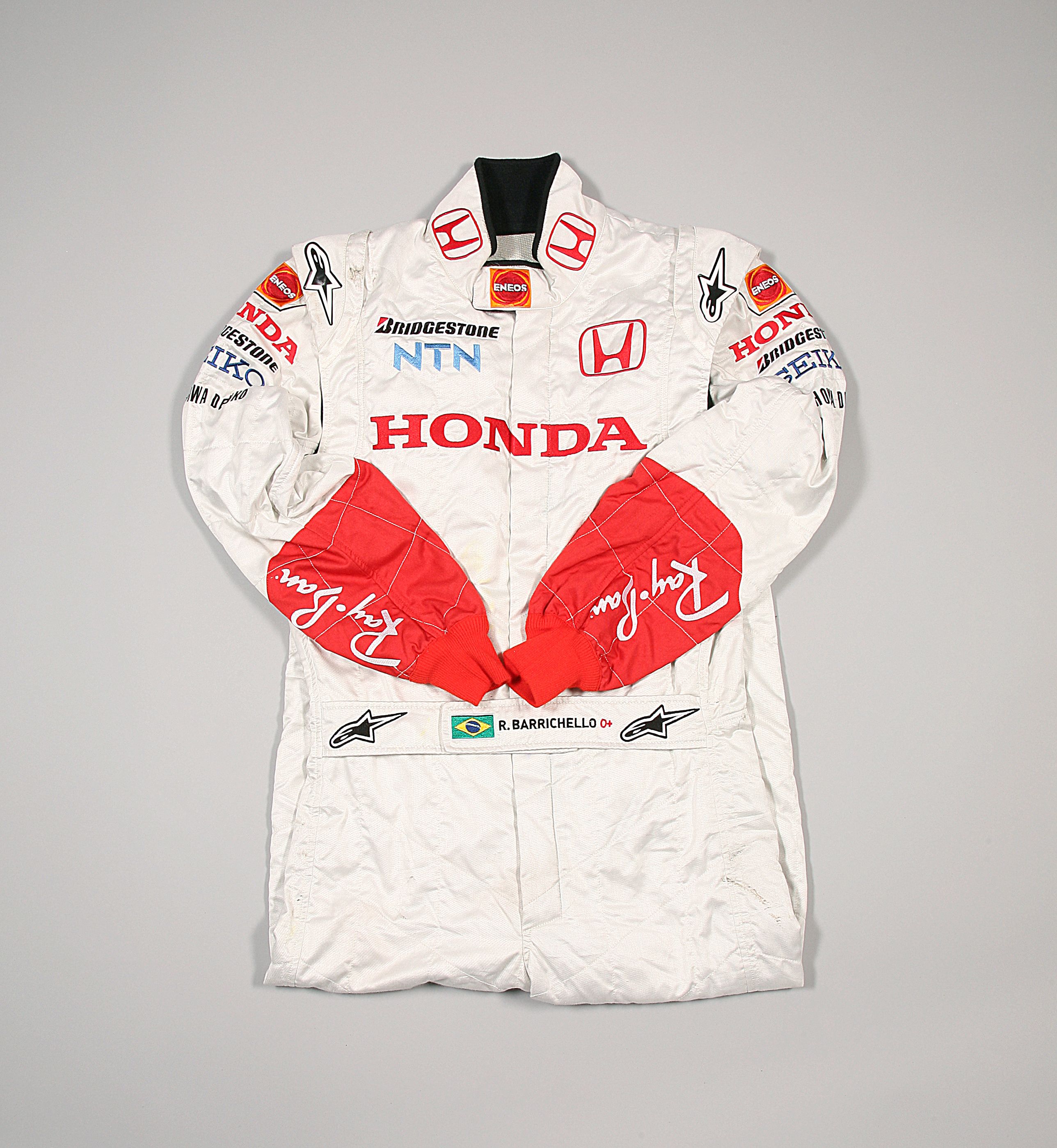 Bonhams Cars : A pair of Rubens Barrichello’s Honda team race overalls ...