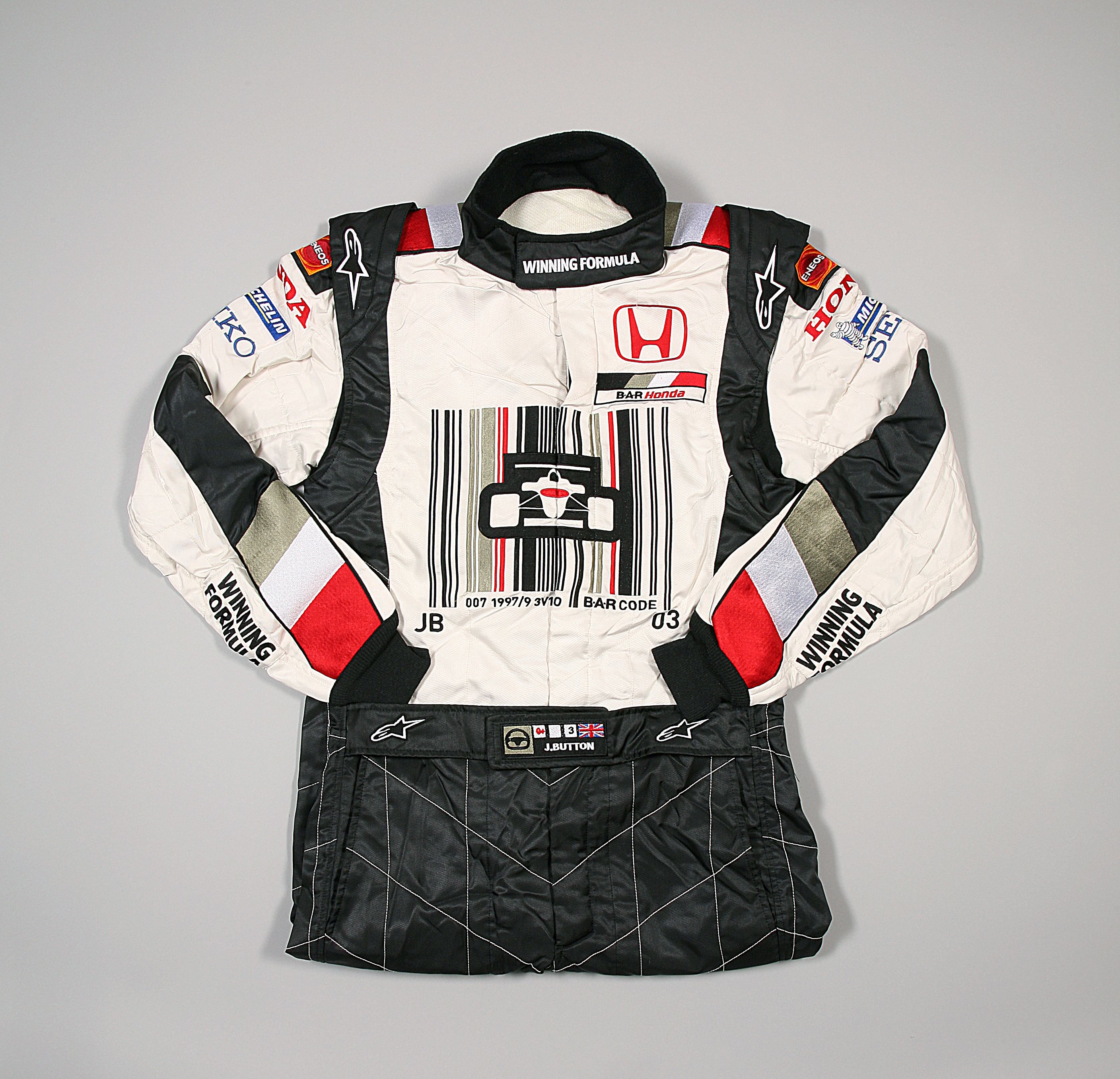Bonhams Cars : A pair of Jenson Button’s BAR Honda Team race overalls ...