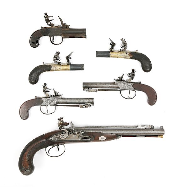 Bonhams : A 40-Bore Flintlock Box-Lock Pocket Pistol