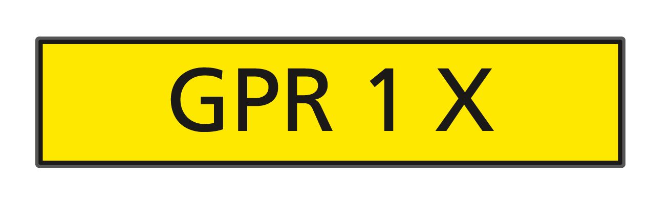 Bonhams Cars : The registration number 'GPR 1 X',