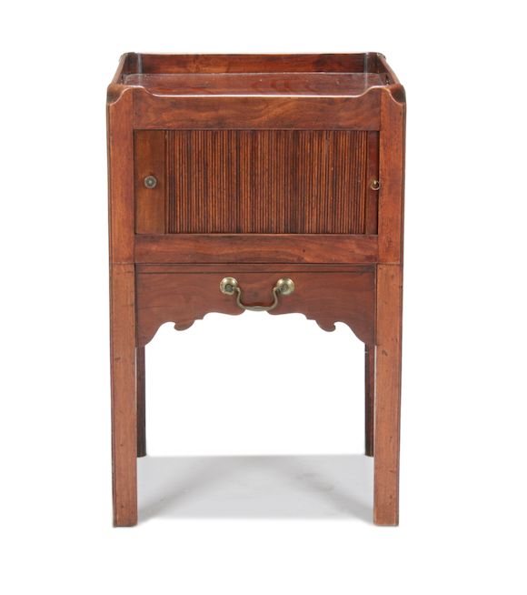 Bonhams : A George III mahogany night table