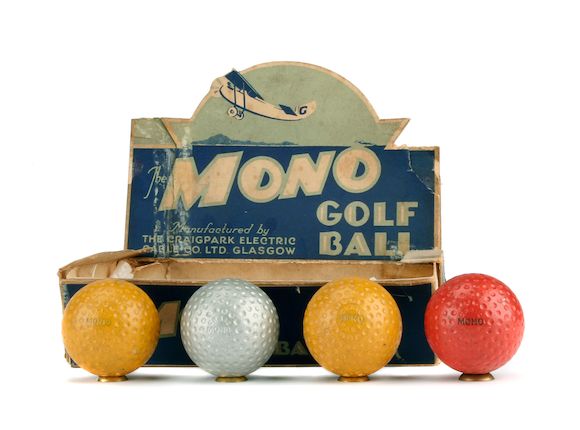 Bonhams : An unusual Craig Park Mono golf ball 12 box circa 1927