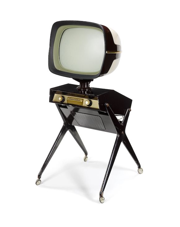 Bonhams : A rare Teleavia type P111 console-stand television, designed ...