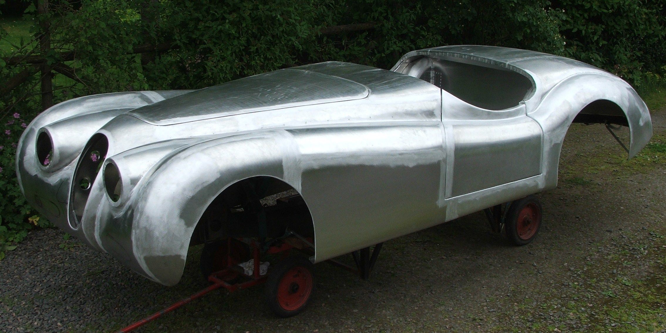 Bonhams Cars : A Jaguar XK120 'lightweight' type aluminium body shell,