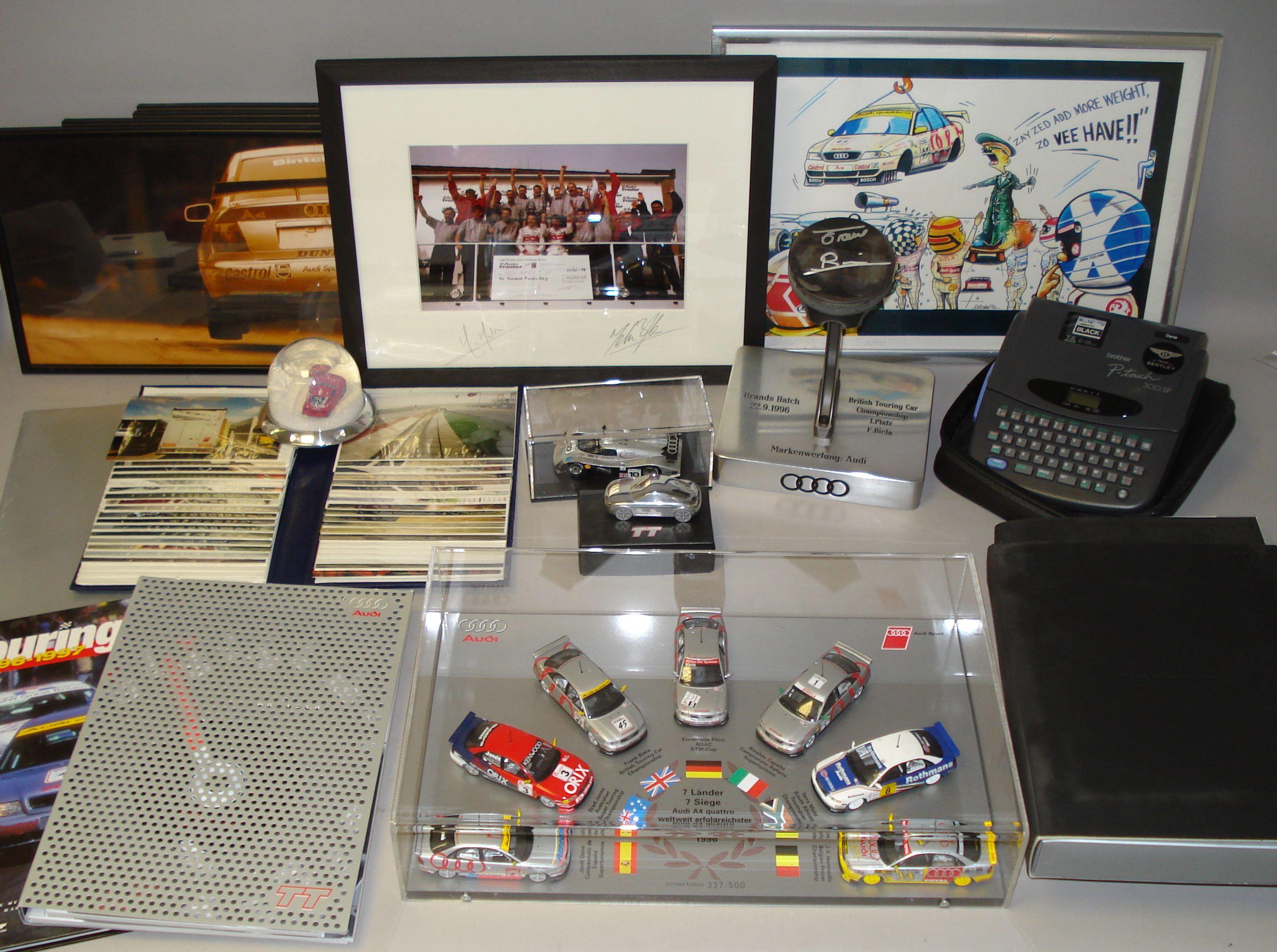 Bonhams Cars : a quantity of items relating to Audi competition cars,