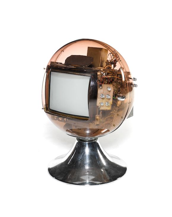 Bonhams : A Zarach sphere television-on-stand, circa 1975,