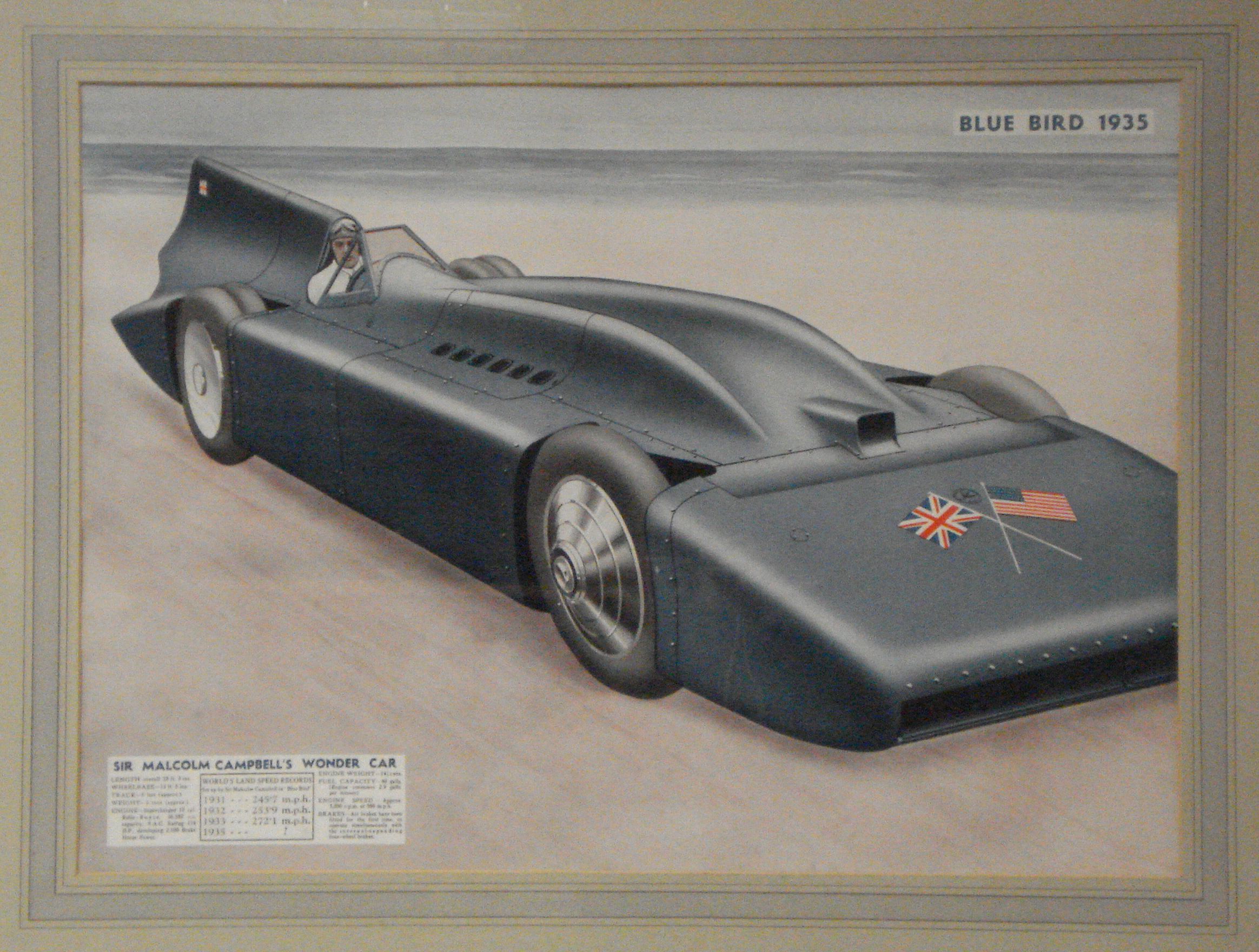 Bonhams Cars : A Bluebird advertising poster,