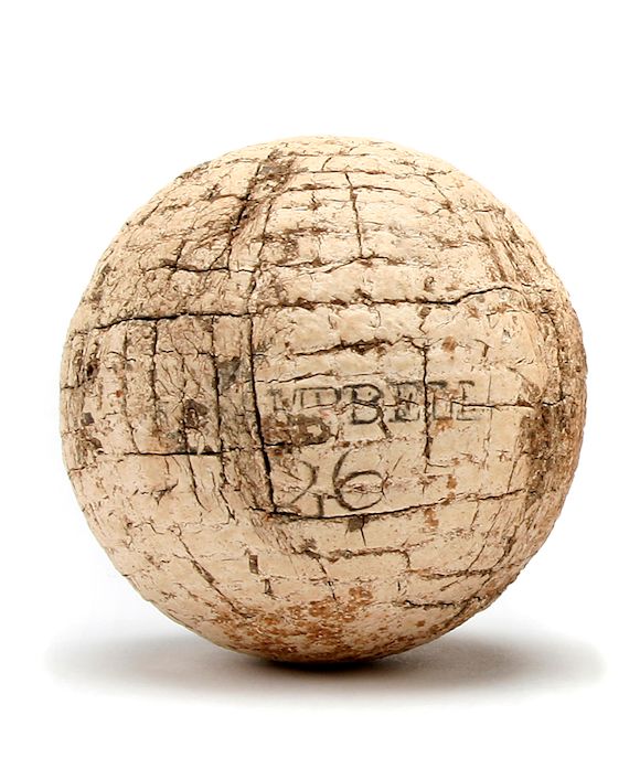 Bonhams : A Campbell 26 hand hammered gutty ball circa 1860s