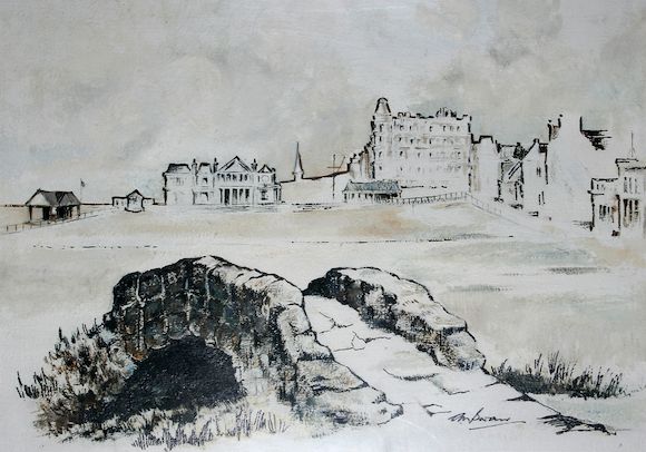 Bonhams : Andrew Swan (born 1920) St Andrews Featuring the Swilken ...