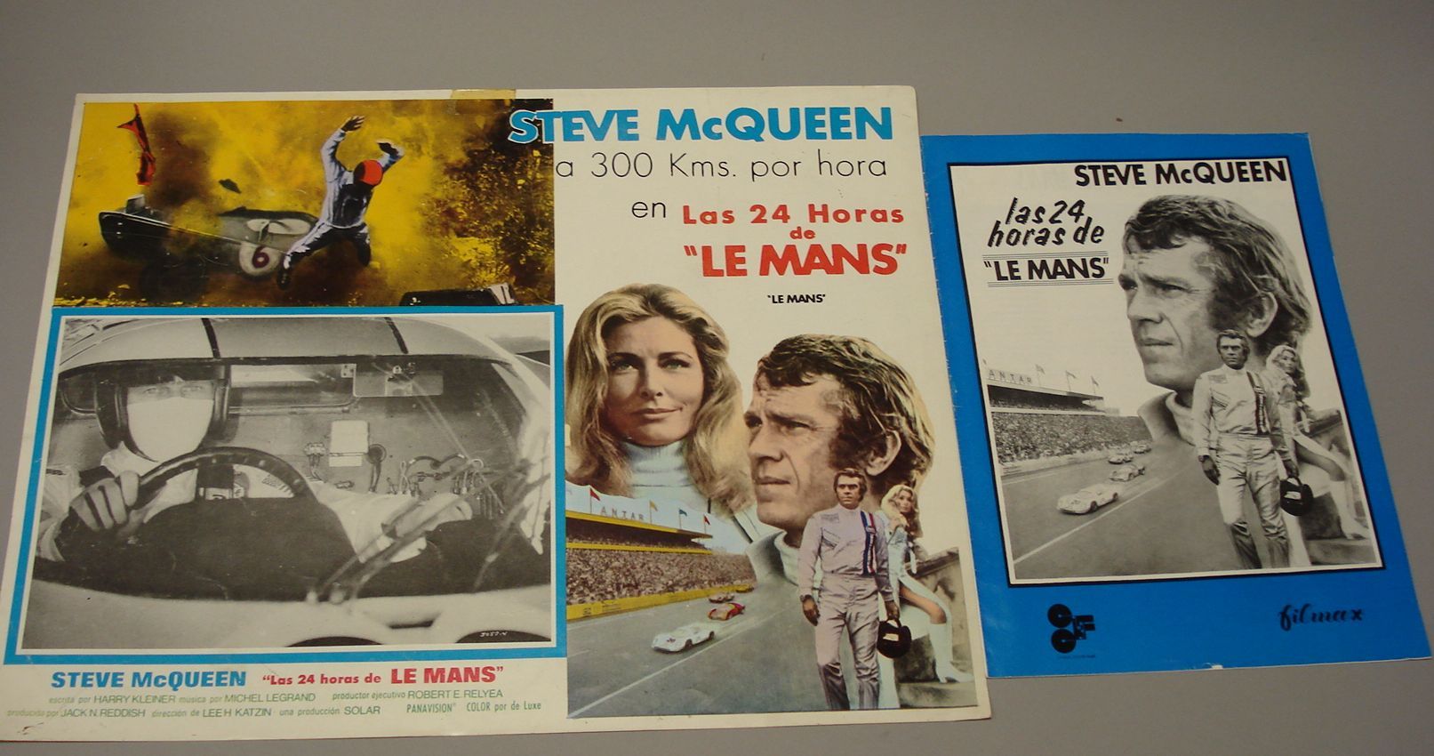 Bonhams Cars : A Steve McQueen 'a 300 Kms por hora' Le Mans film poster,