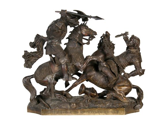 Bonhams : A late 19th / early 20th century French bronze group ...