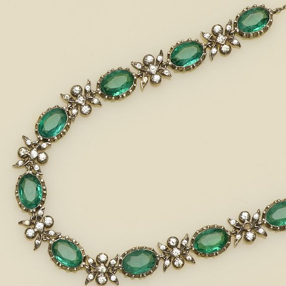 Bonhams : A late 19th/early 20th century suite of paste jewellery