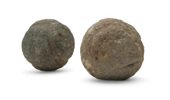 Bonhams : A Scottish Neolithic green schist knobbed ball,3500-2000 BC
